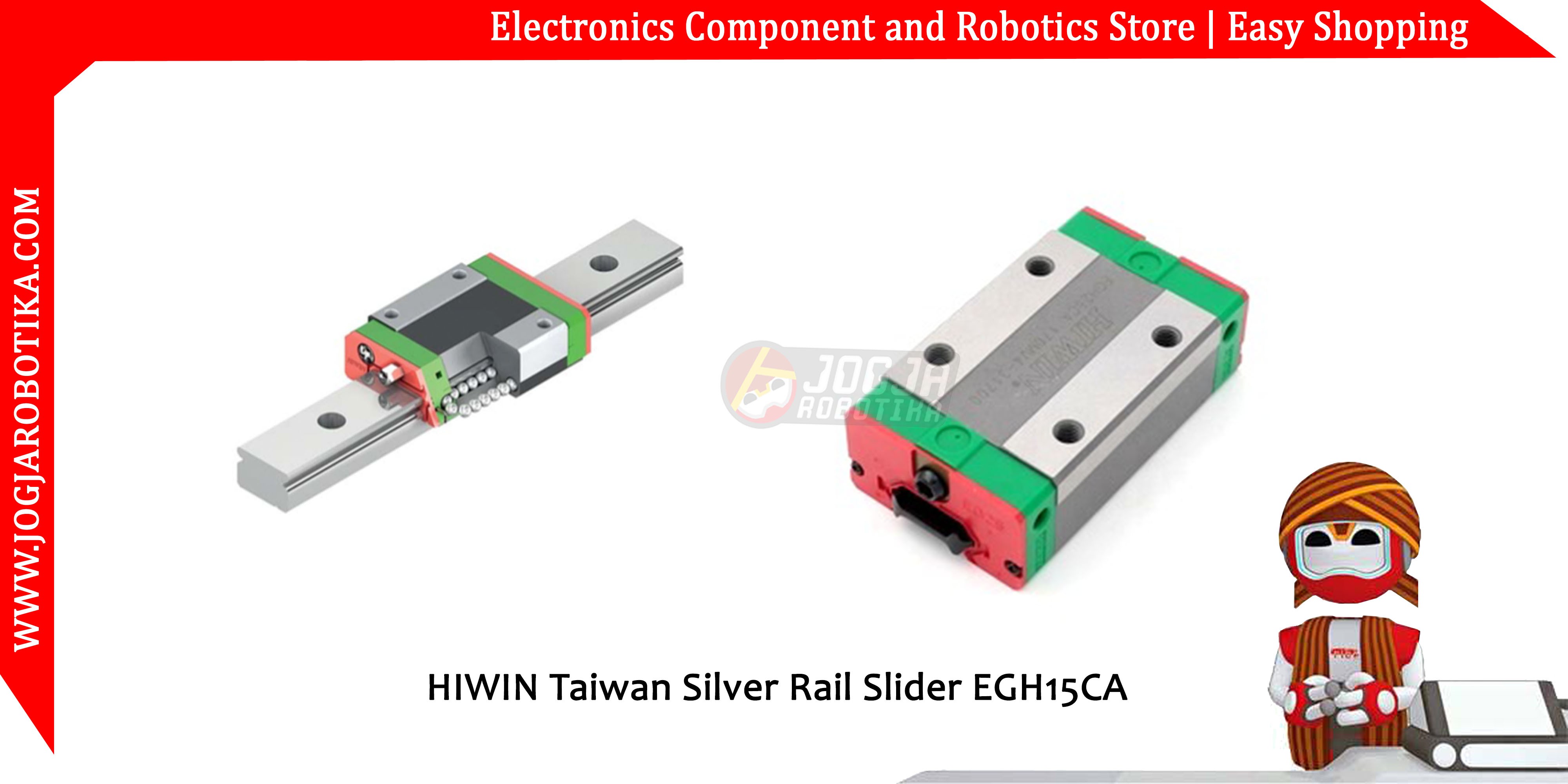 jual HIWIN Taiwan Silver Rail Slider EGH15CA