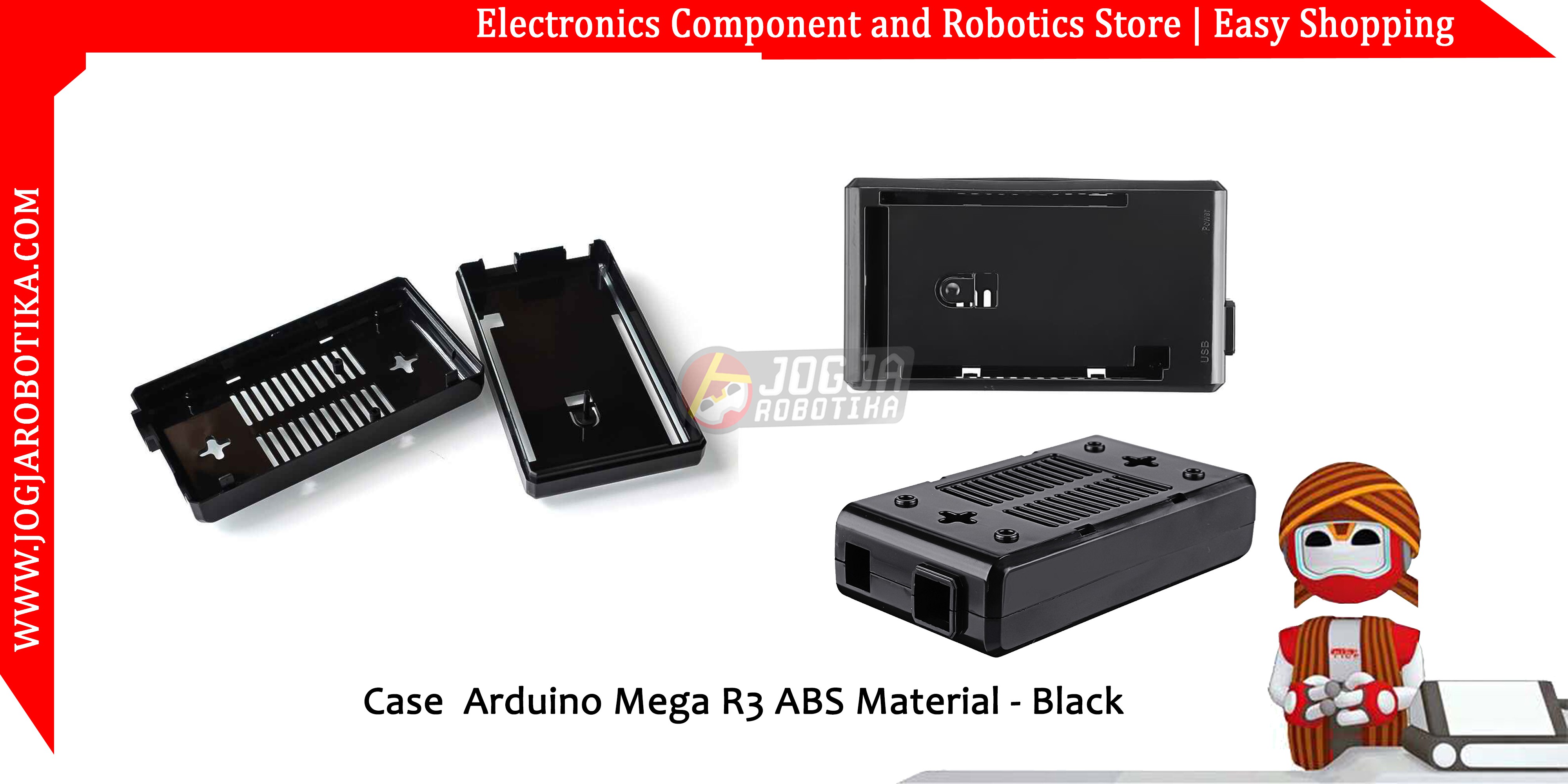 jual Case Arduino Mega R3 ABS Material - Black