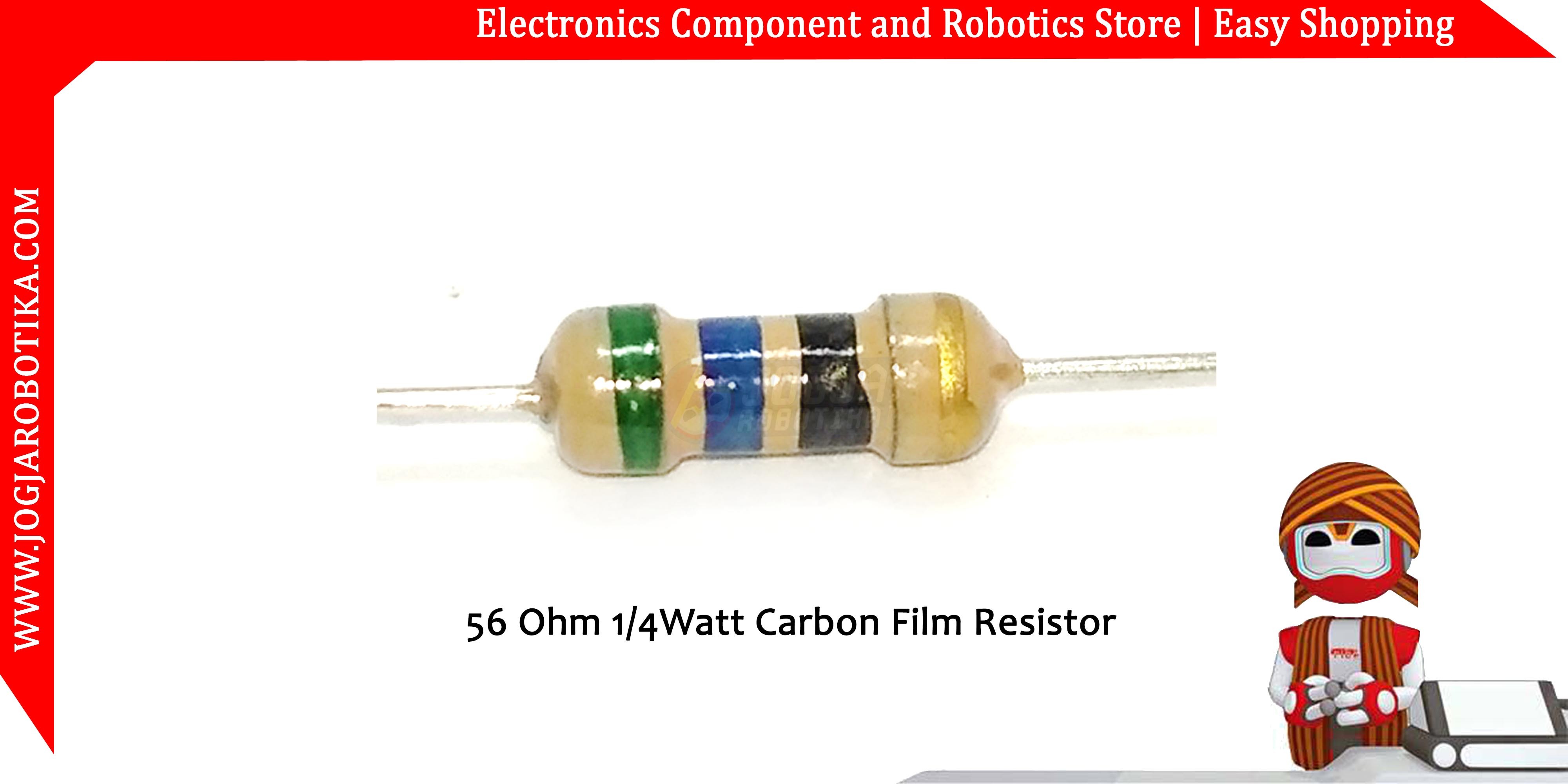 Jual 56 Ohm 1/4Watt Carbon Film Resistor