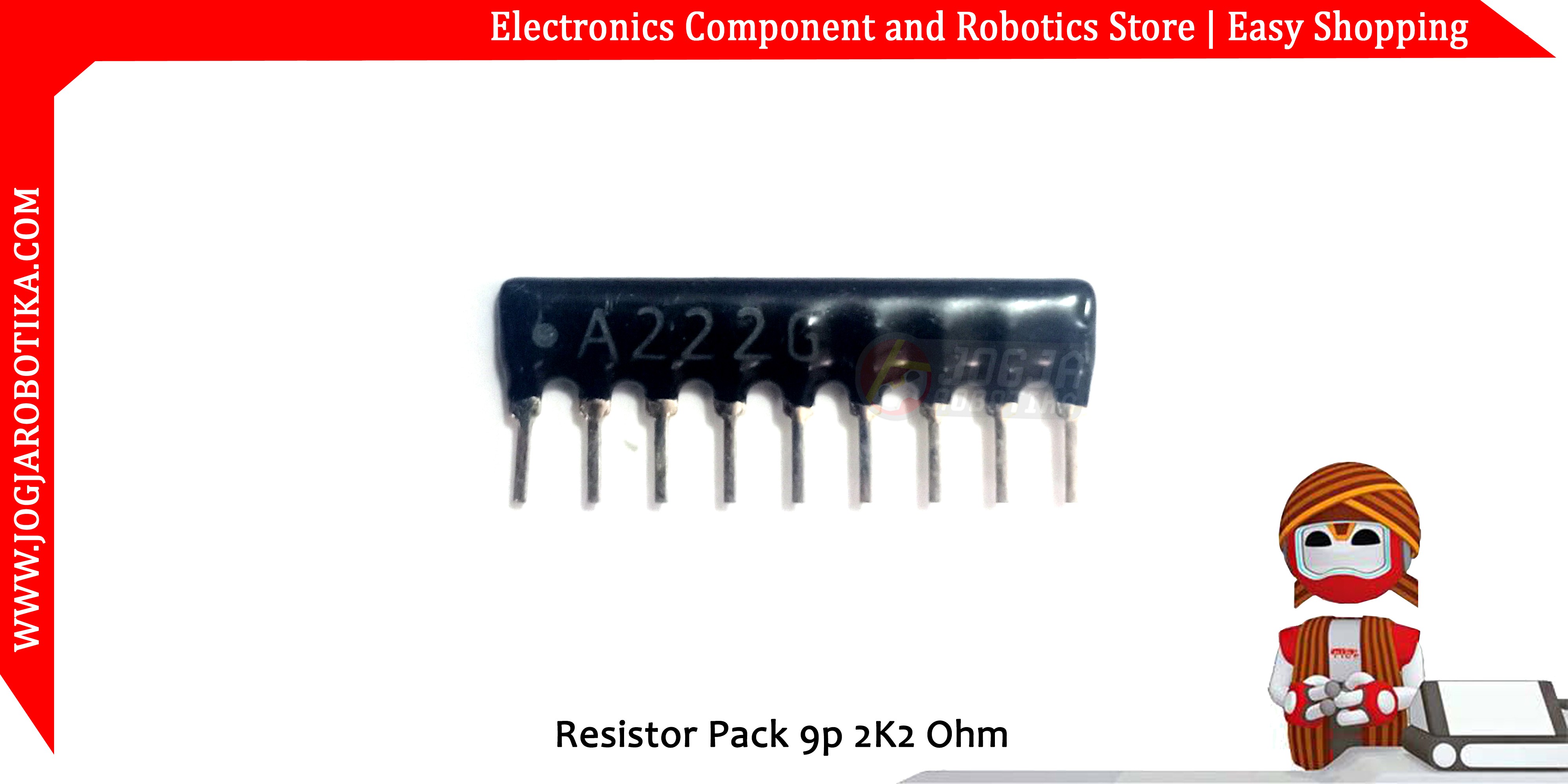 Jual Resistor Pack 9p 2.2K Ohm