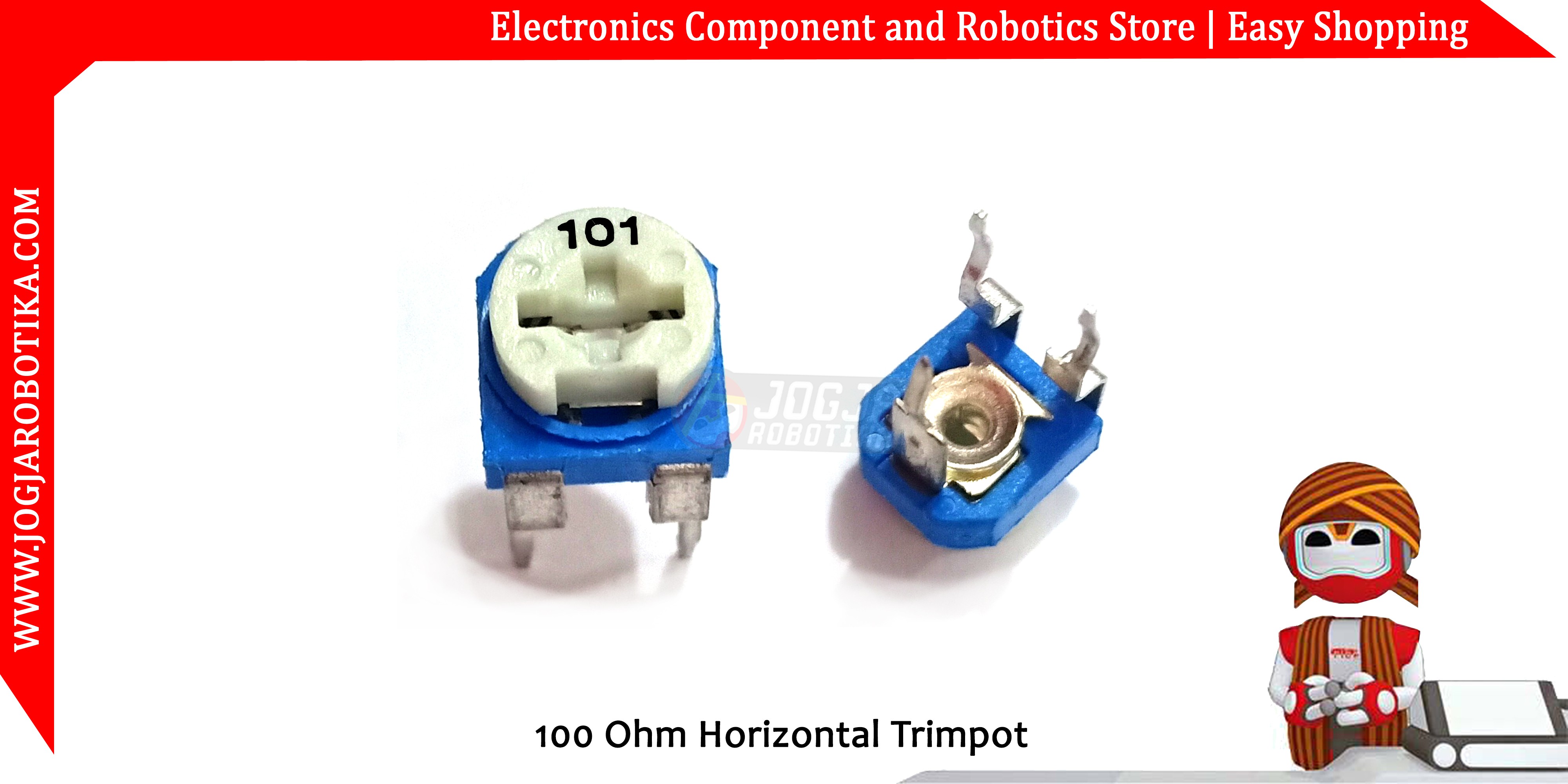 Jual 100 Ohm Horizontal Trimpot