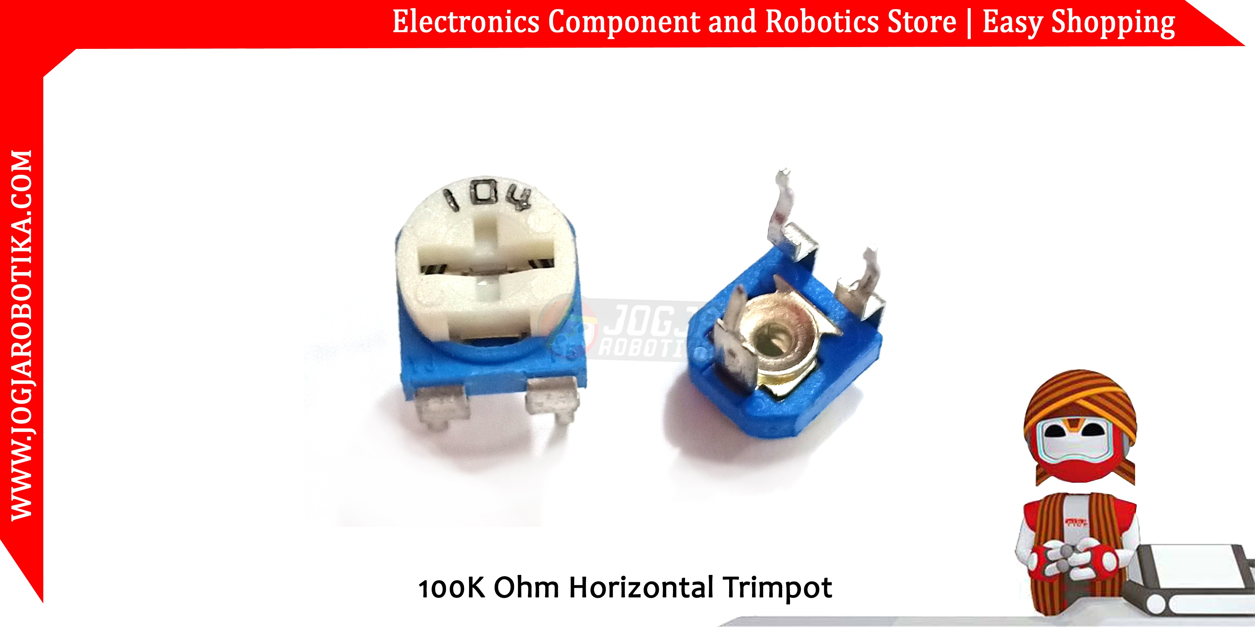 Jual 100K Ohm Horizontal Trimpot