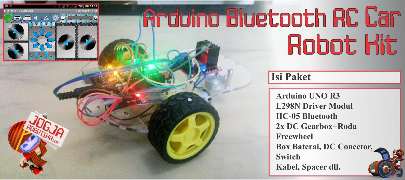 Jual Arduino Bluetooth RC Car Robot Kit