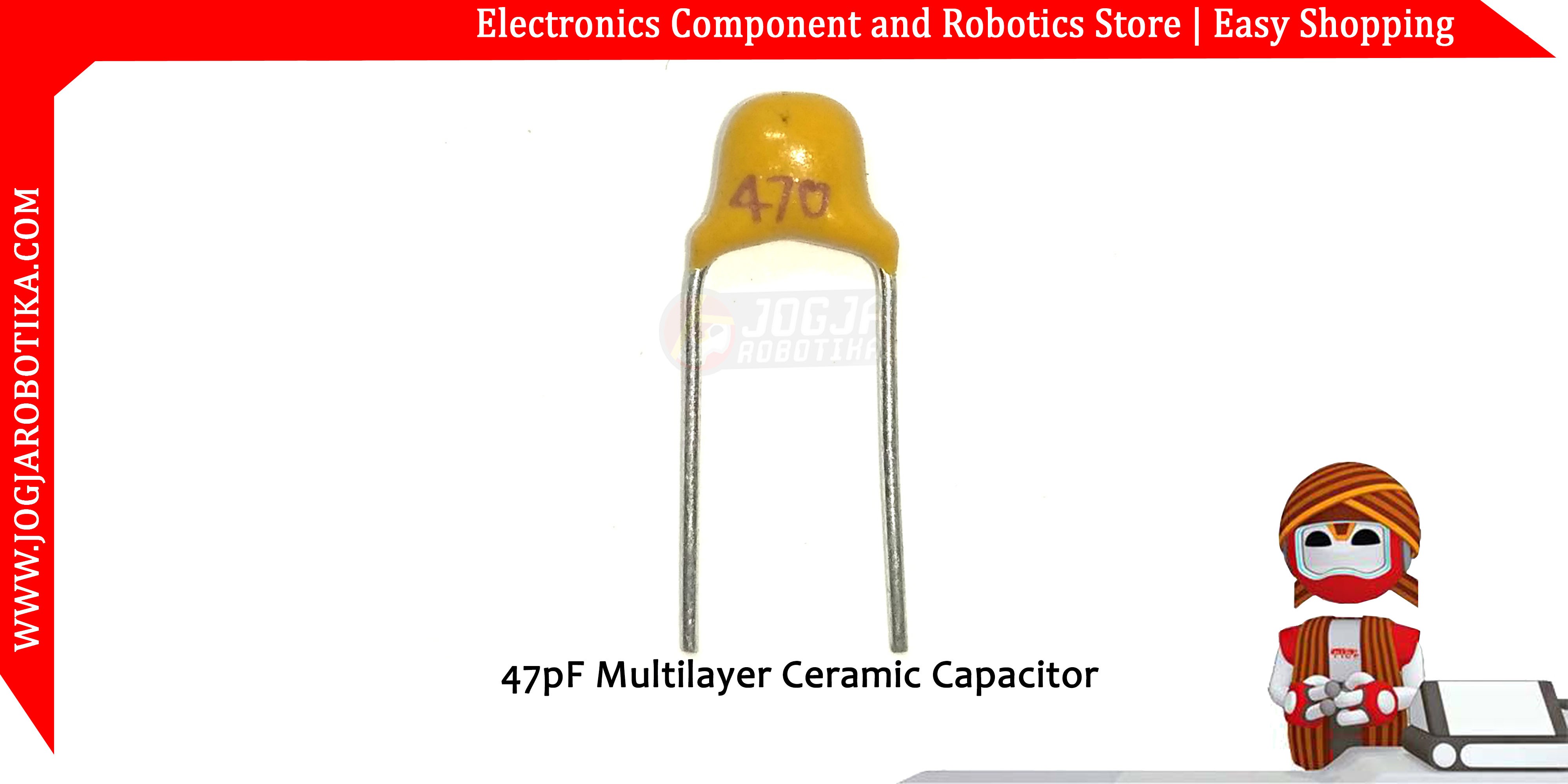 Jual 47pF Multilayer Ceramic Capacitor