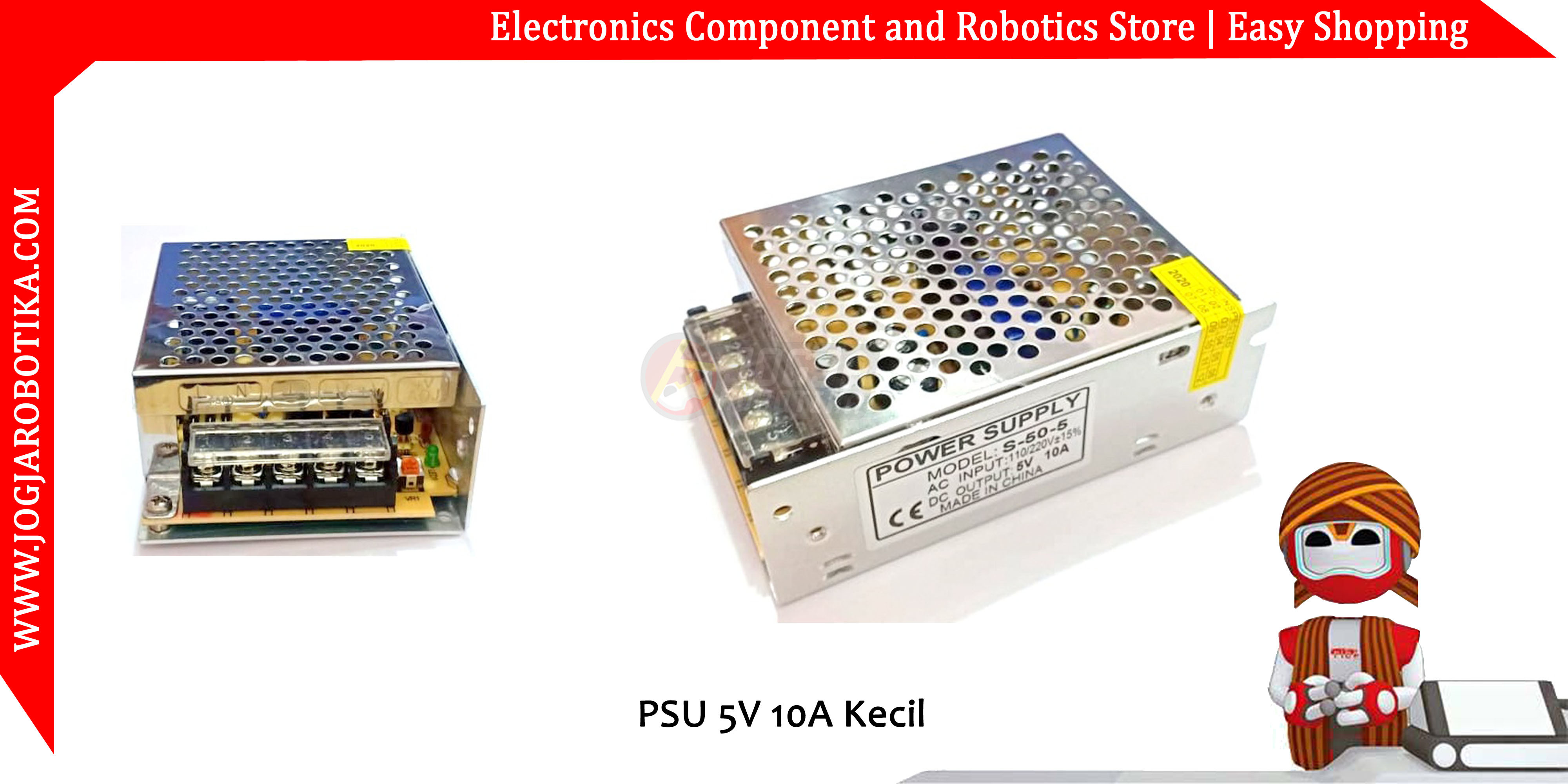 Jual PSU 5 volt 10A Kecil