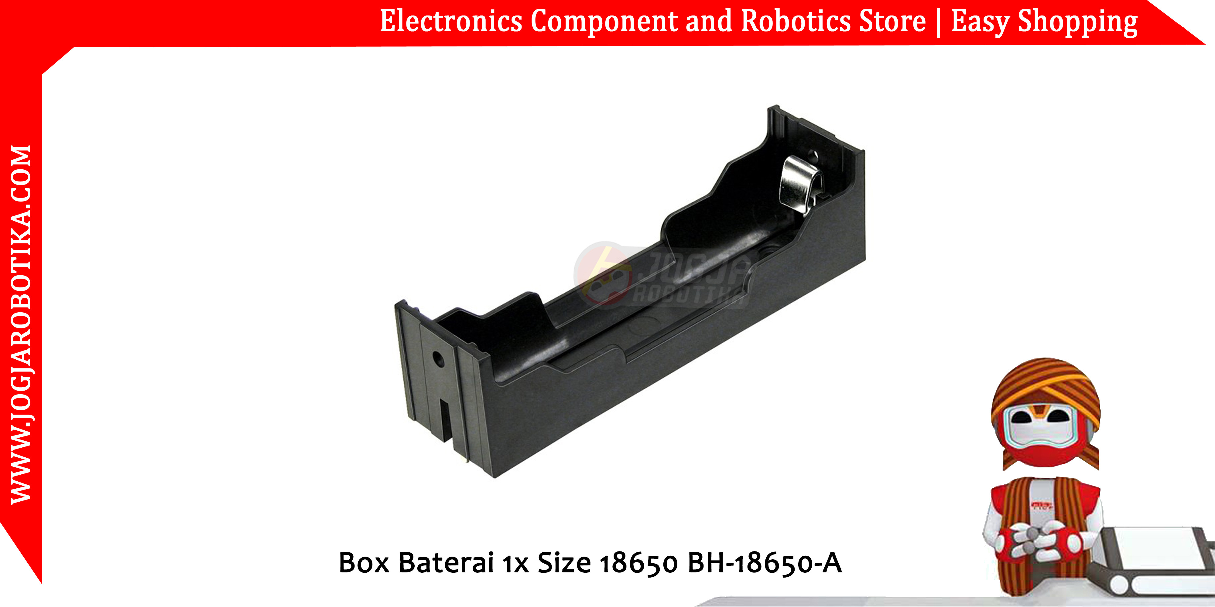 jual Box Baterai 1x Size 18650 BH-18650-A