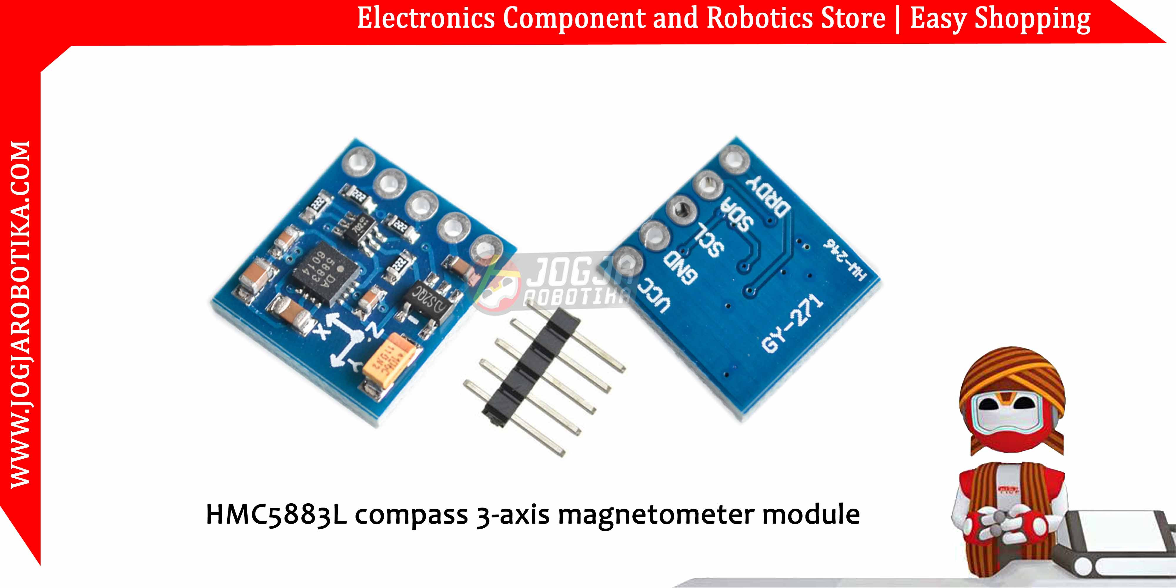 Jual HMC5883L compass 3-axis magnetometer module
