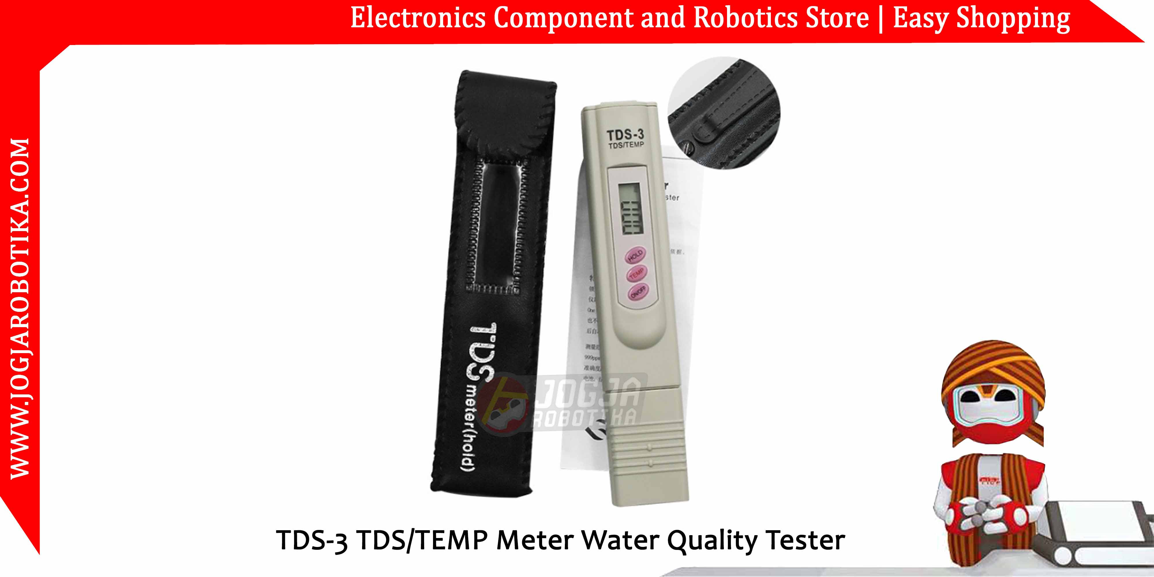 TDS-3 TDS/TEMP Meter Water Quality Tester - Toko Komponen Elektronik ...