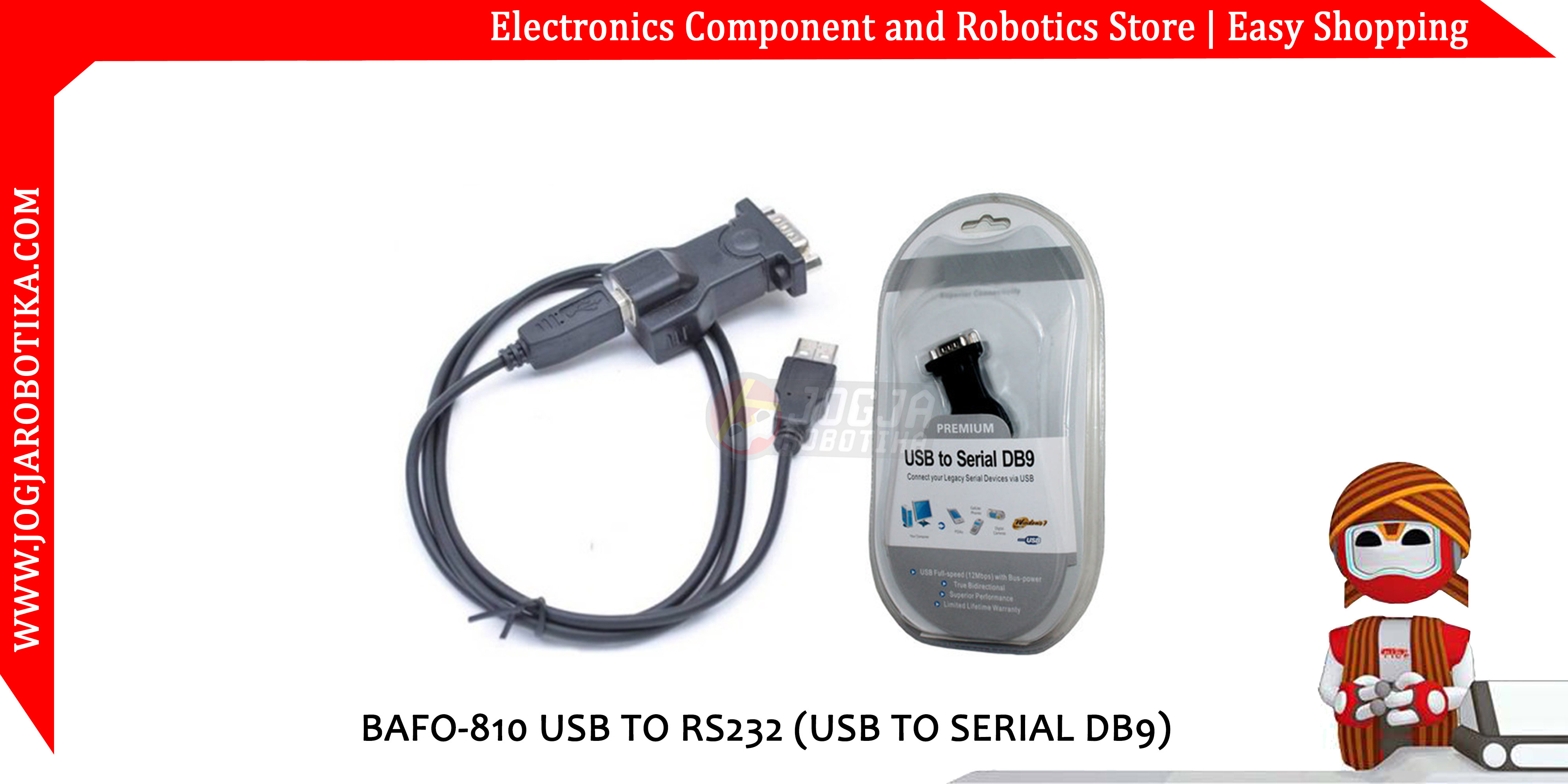 jual BAFO-810 USB to RS232 (USB to Serial DB9)