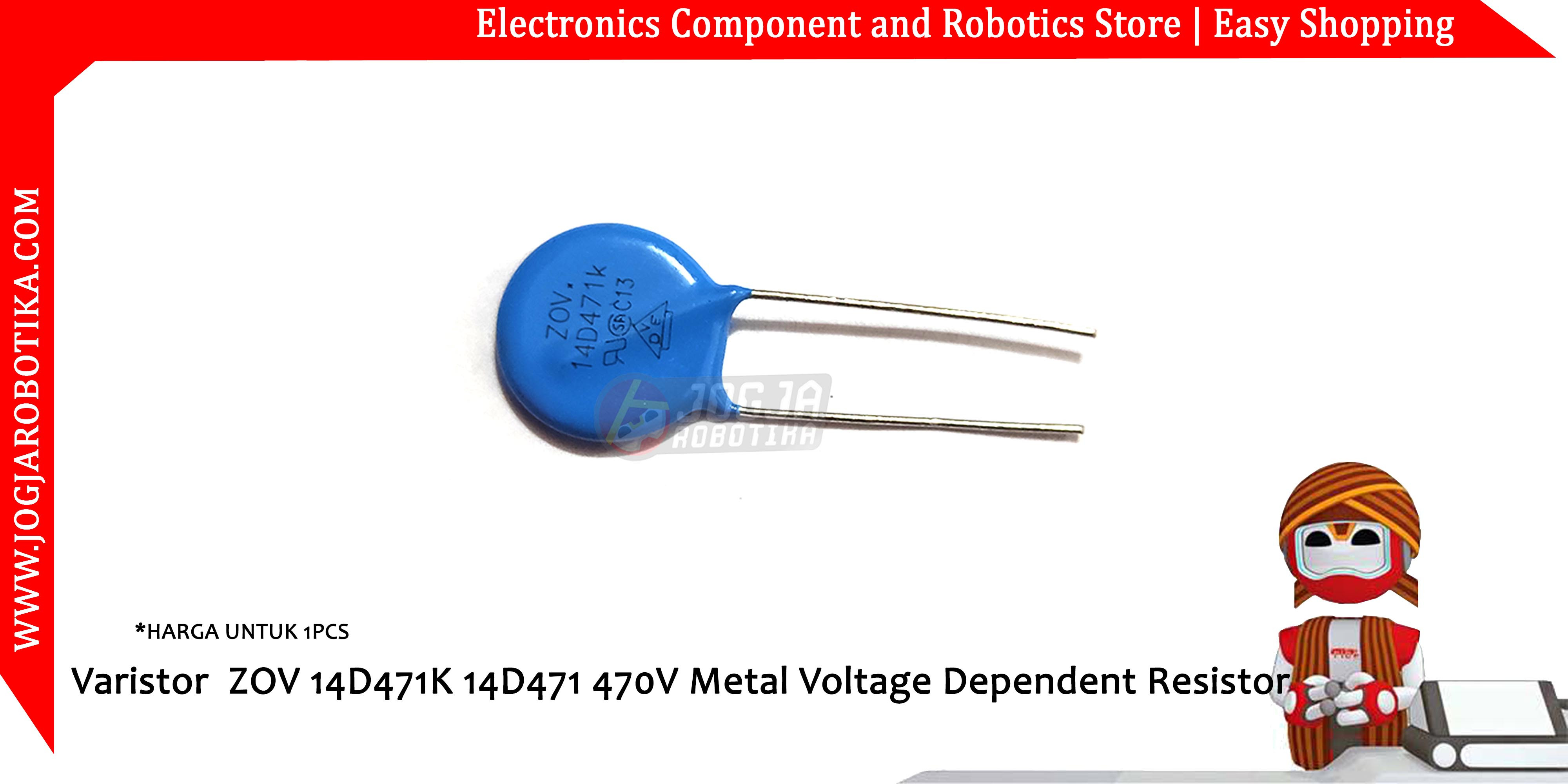 VARISTOR ZOV 14D471K 14D471 470V METAL VOLTAGE DEPENDENT RESISTOR ...