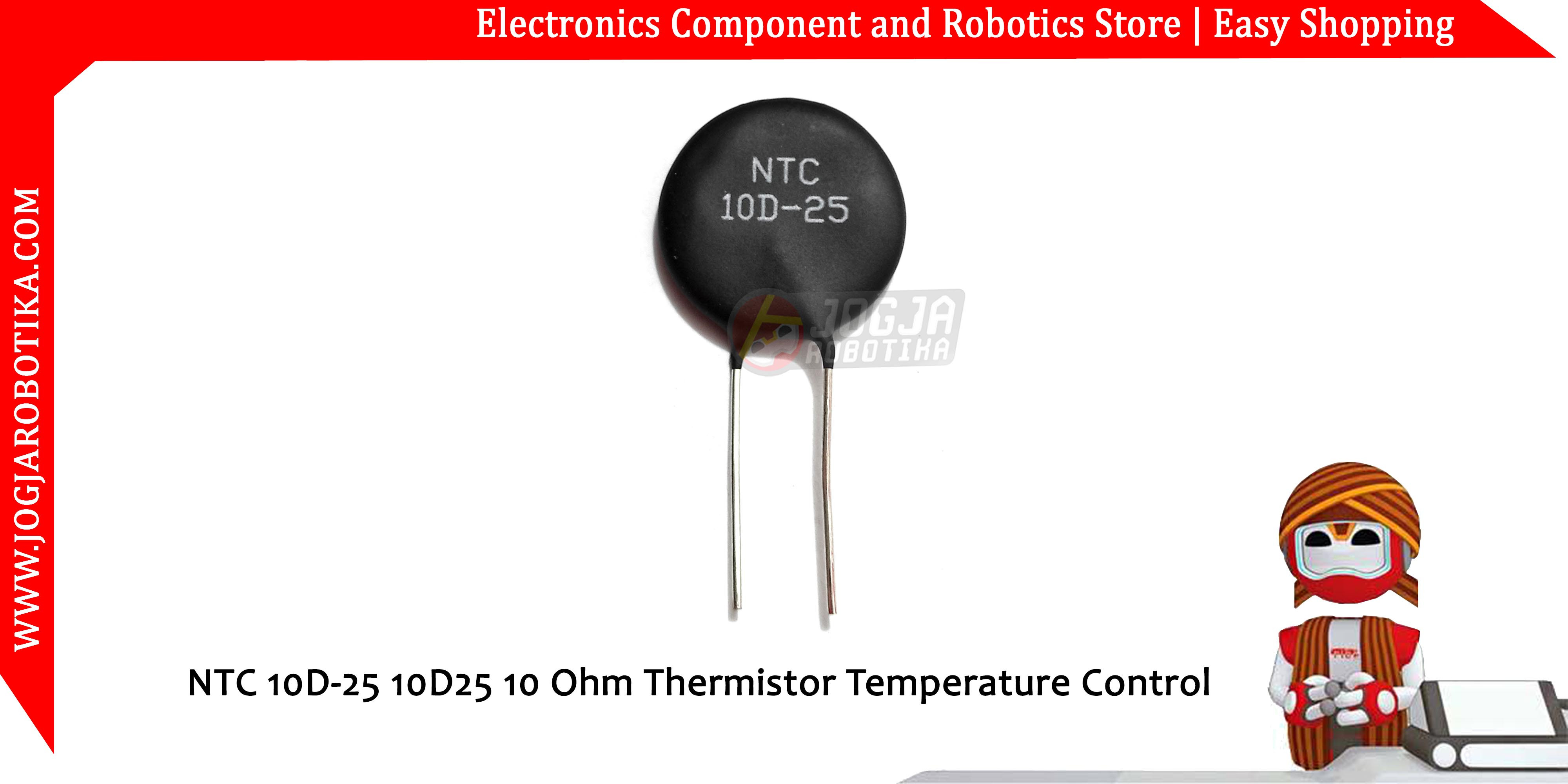 Jual NTC 10D-25 10D25 10 Ohm Thermistor Temperature Control