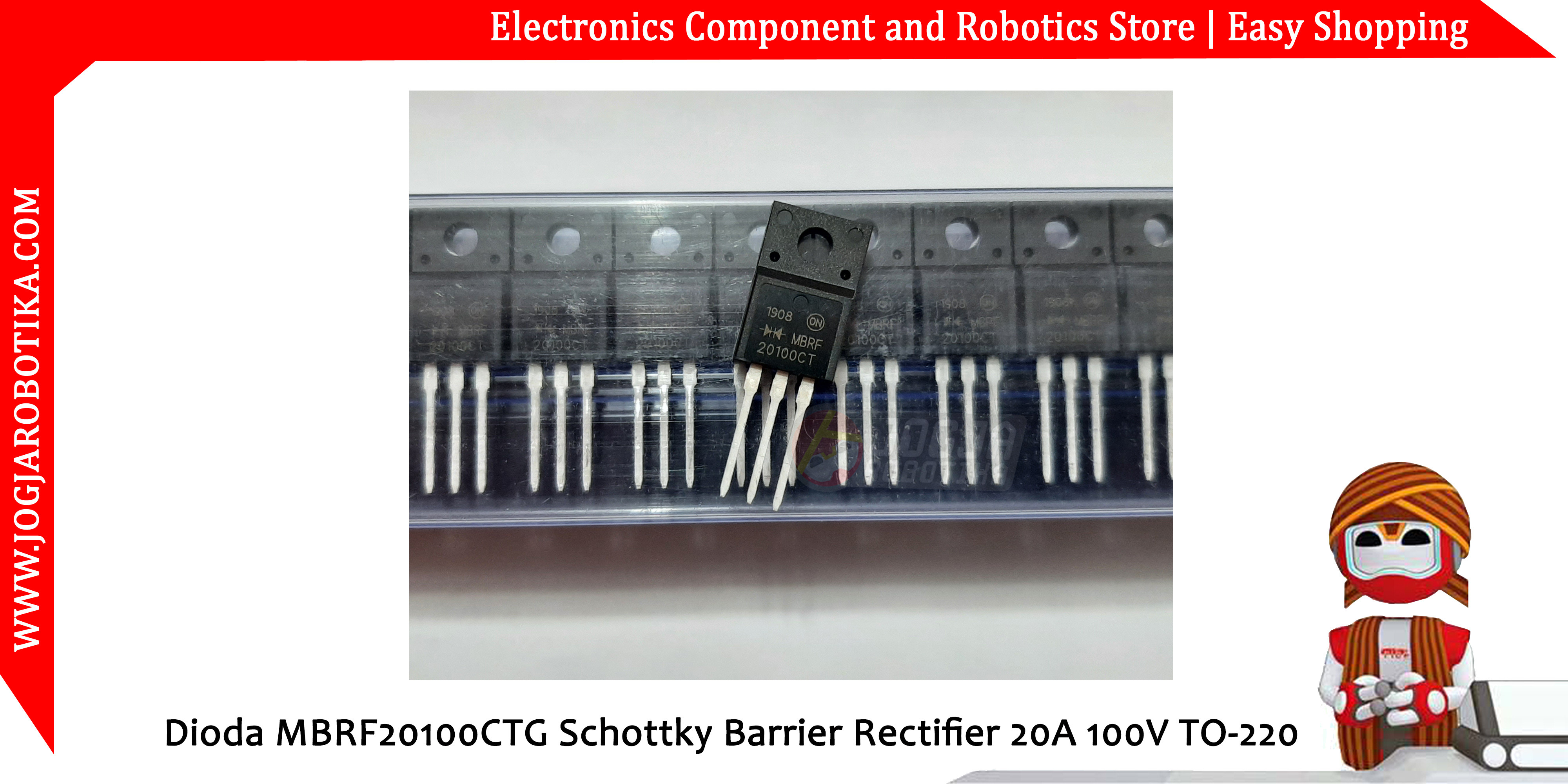 Dioda MBRF20100CTG Schottky Barrier Rectifier 20A 100V TO-220