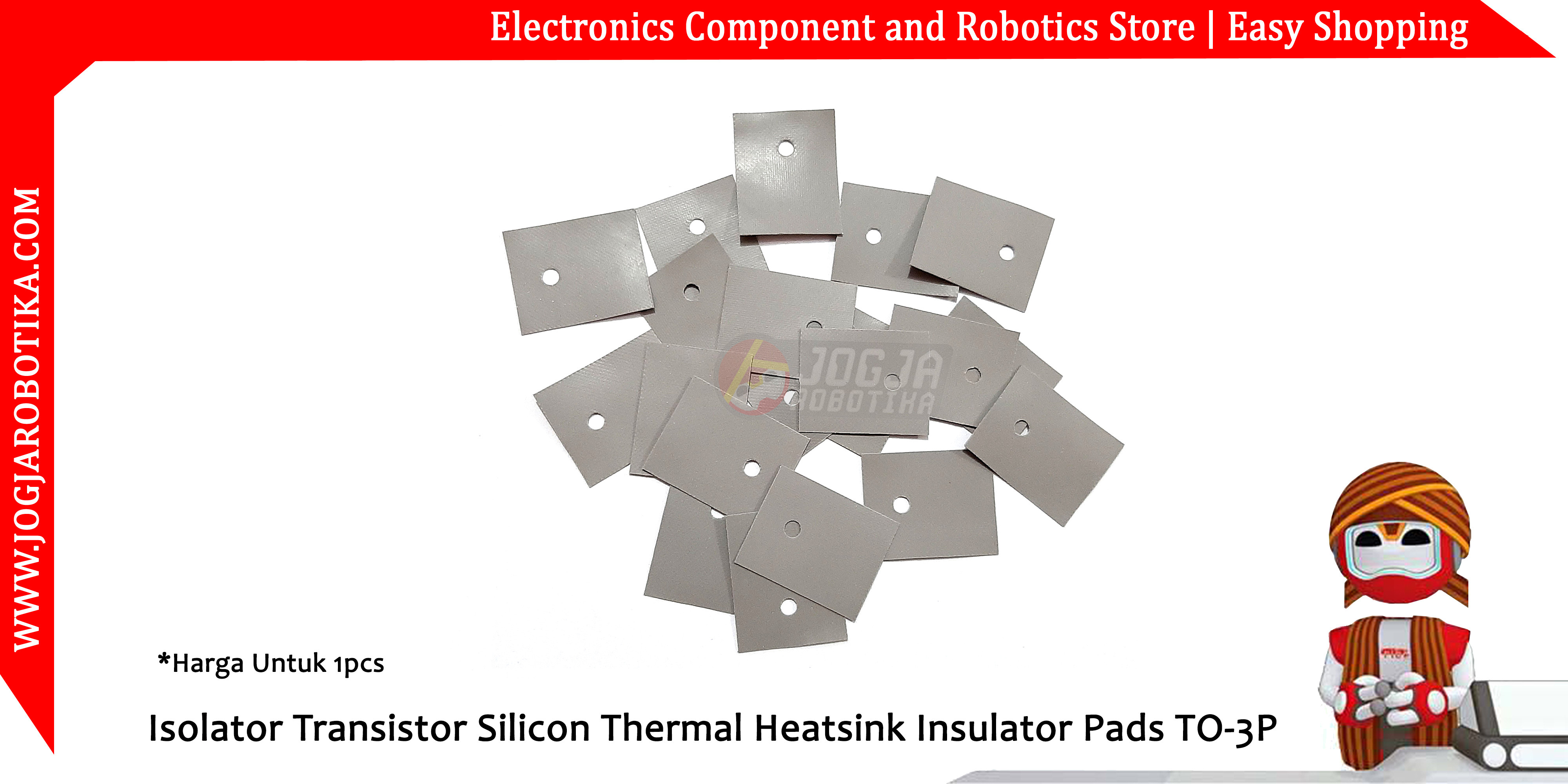 Isolator Transistor Silicon Thermal Heatsink Insulator Pads TO-3P