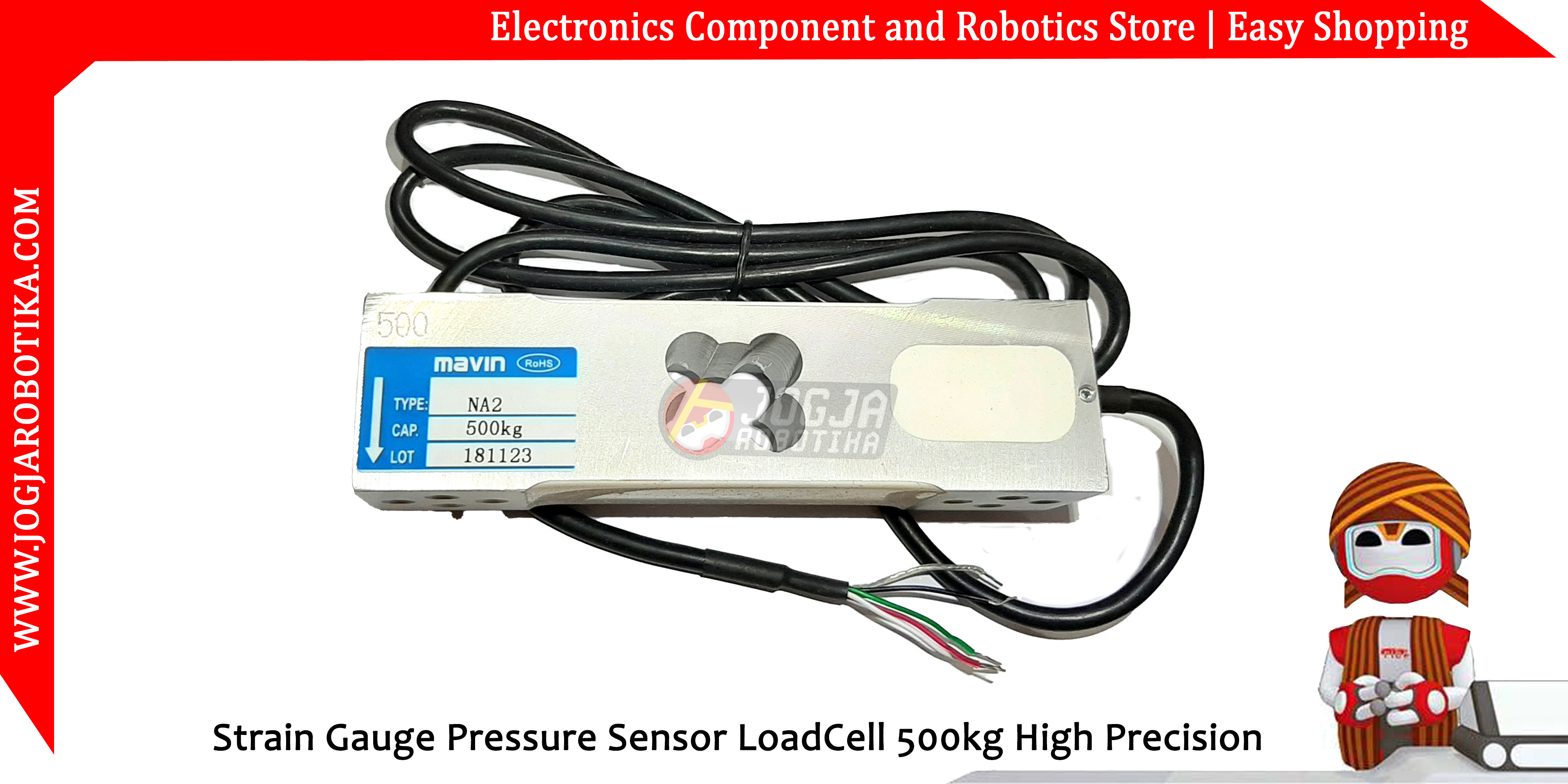 Jual Strain Gauge Pressure Sensor Loadcell Load Cell 500kg High Precision