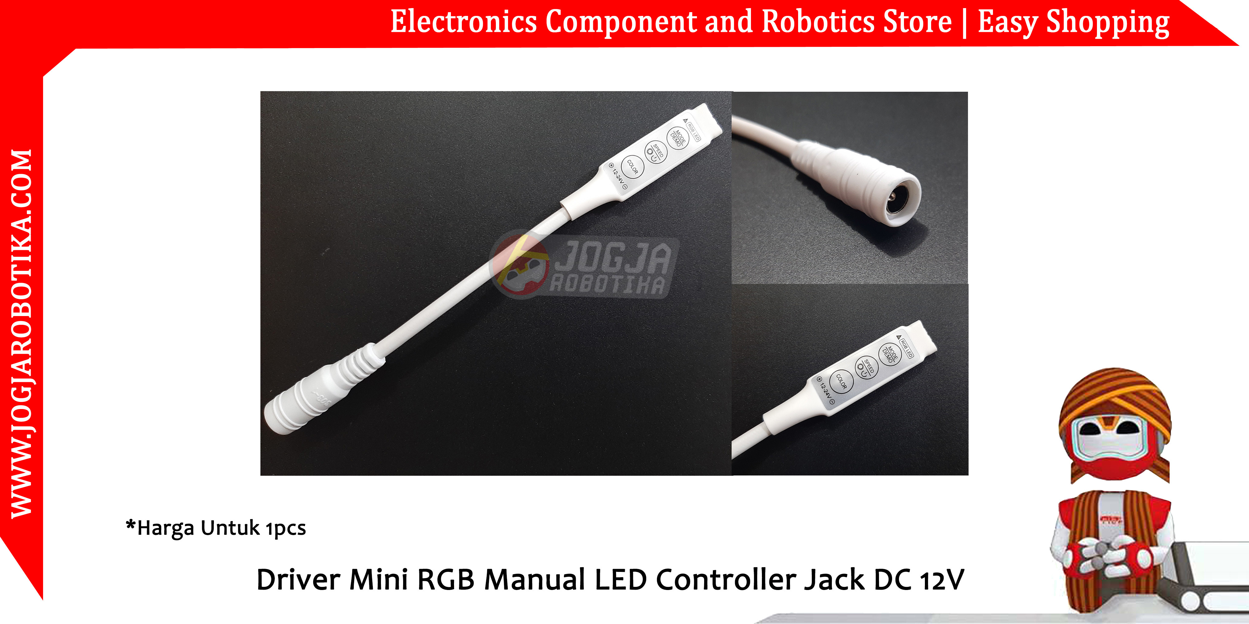 Driver Mini RGB Manual Controller LED Strip Controller Jack DC 12V ...