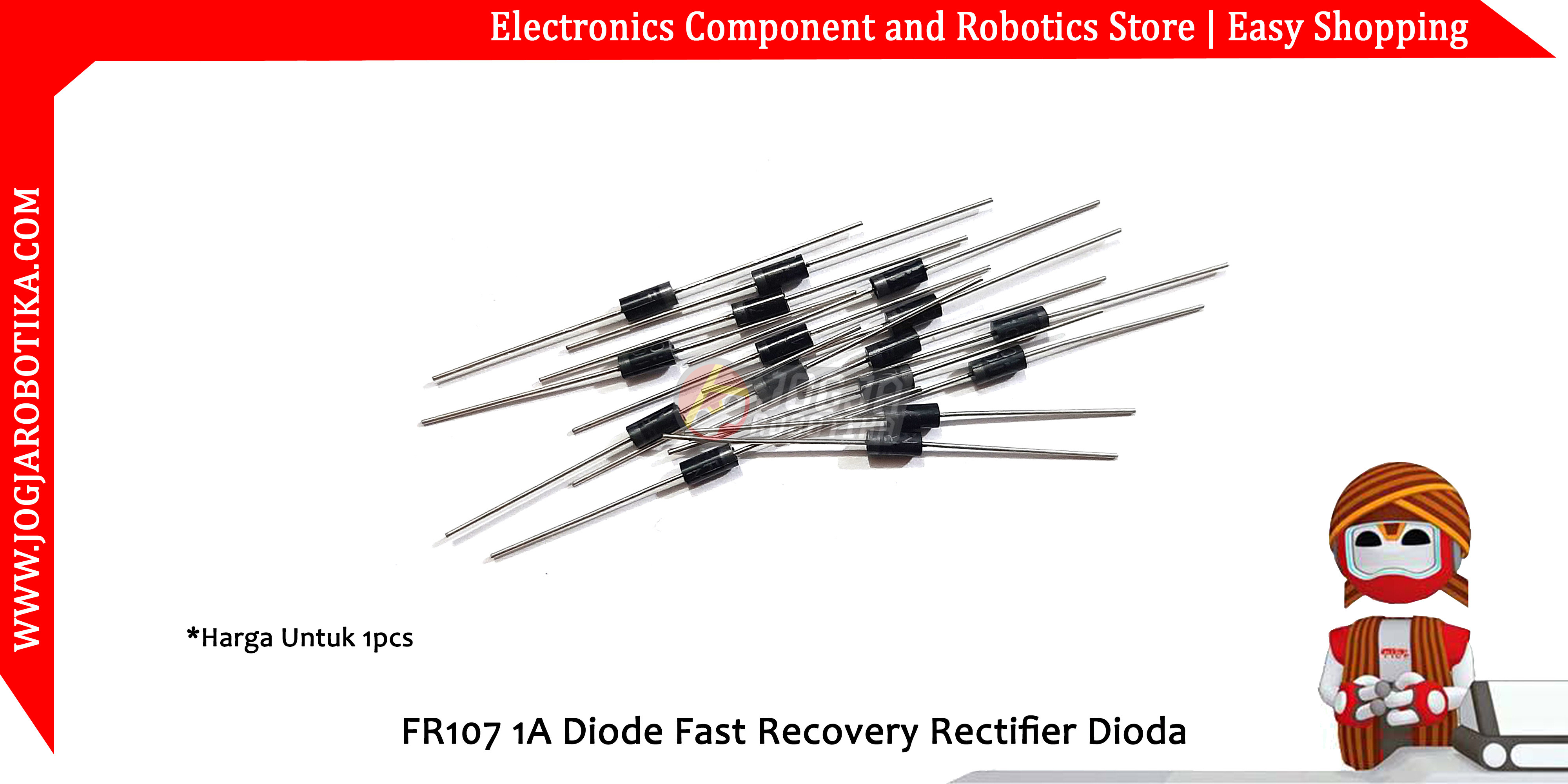 FR107 1A Diode Fast Recovery Rectifier Dioda - Toko Komponen Elektronik ...