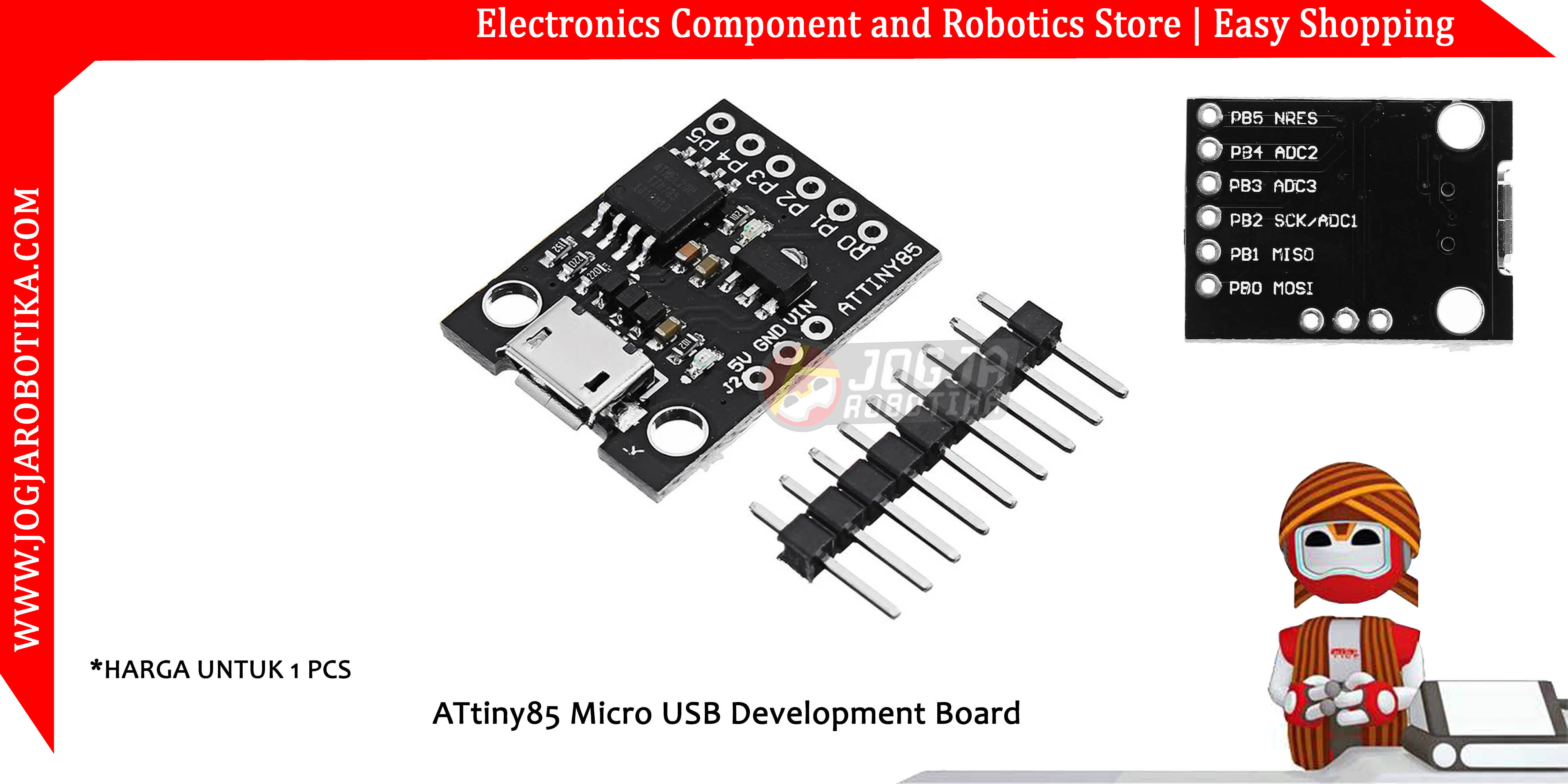 Jual ATtiny85 USB Mini Development Board