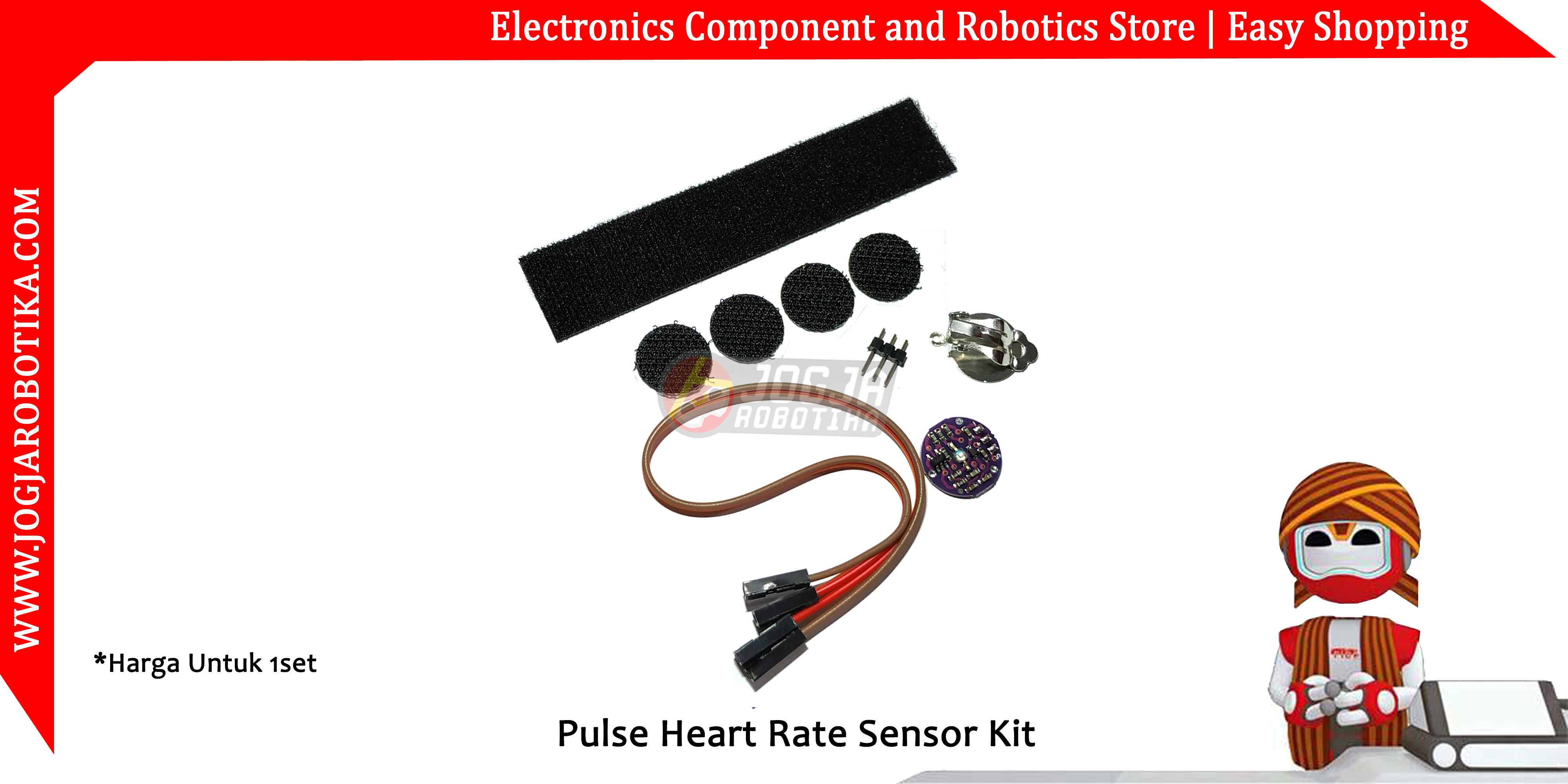 jual Pulse Heart Rate Sensor Kit