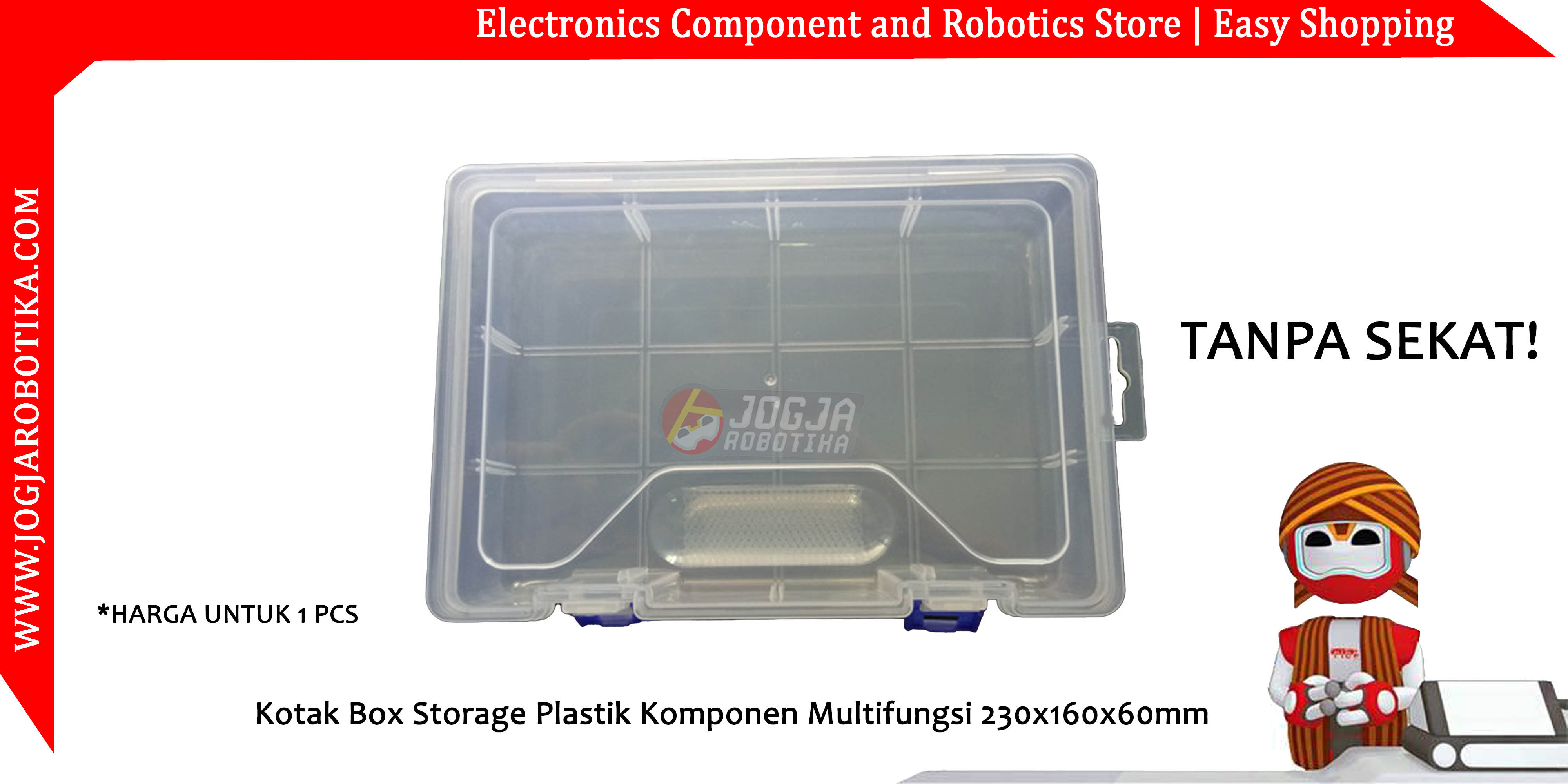 jual Kotak Box Storage Plastik Komponen Multifungsi 230x160x60mm