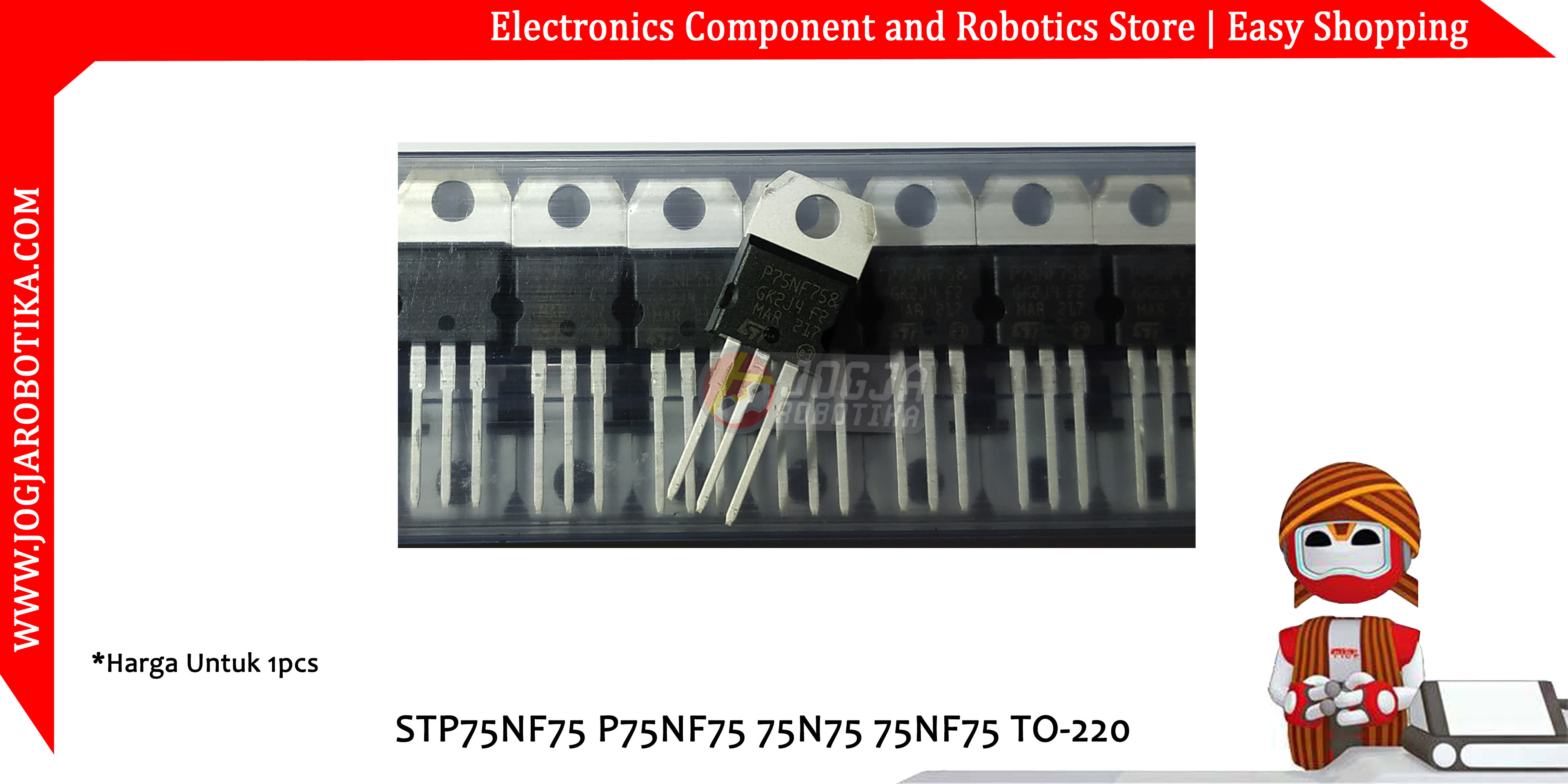 jual STP55NF06 P55NF06 55N06 50A 60V N-Channel MOSFET TO-220