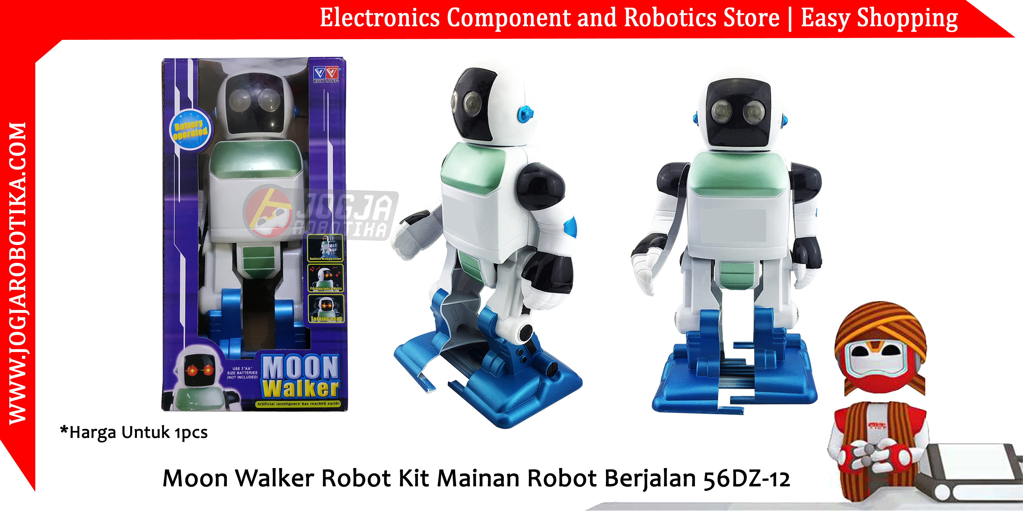 Moon Walker Robot Kit Mainan Robot Berjalan 56DZ-12